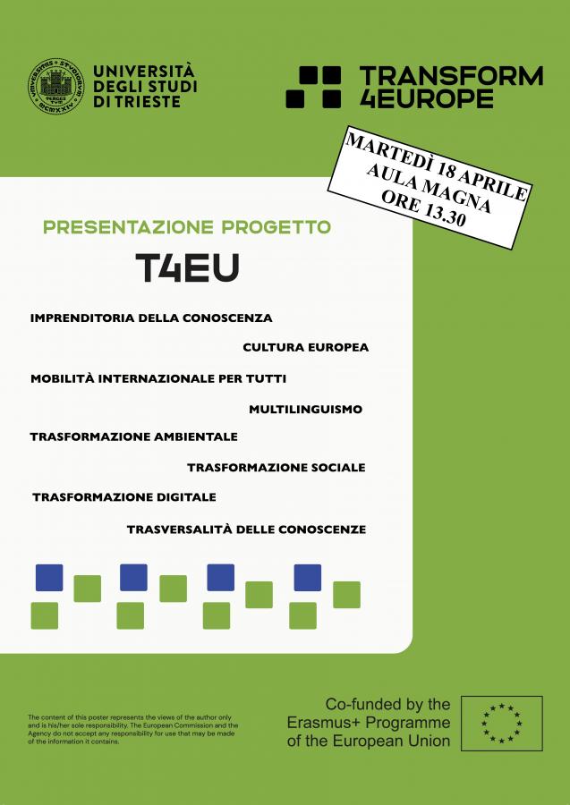 Presentazione dell’Alleanza europea T4EU - Trasform4Europe | Università ...