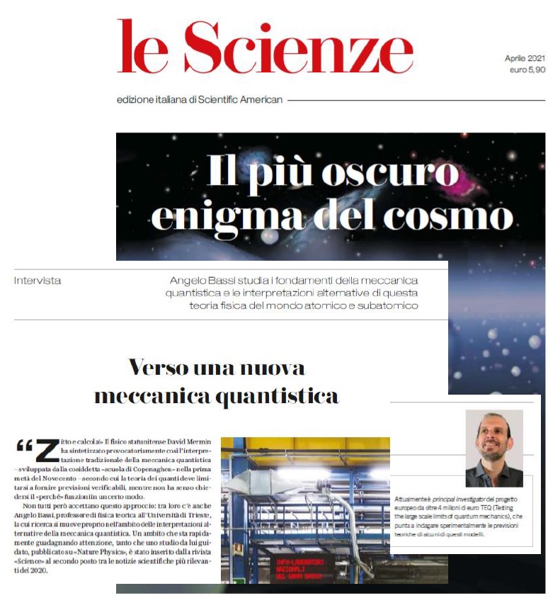 Il prof. Angelo Bassi intervistato dal periodico Le Scienze ...